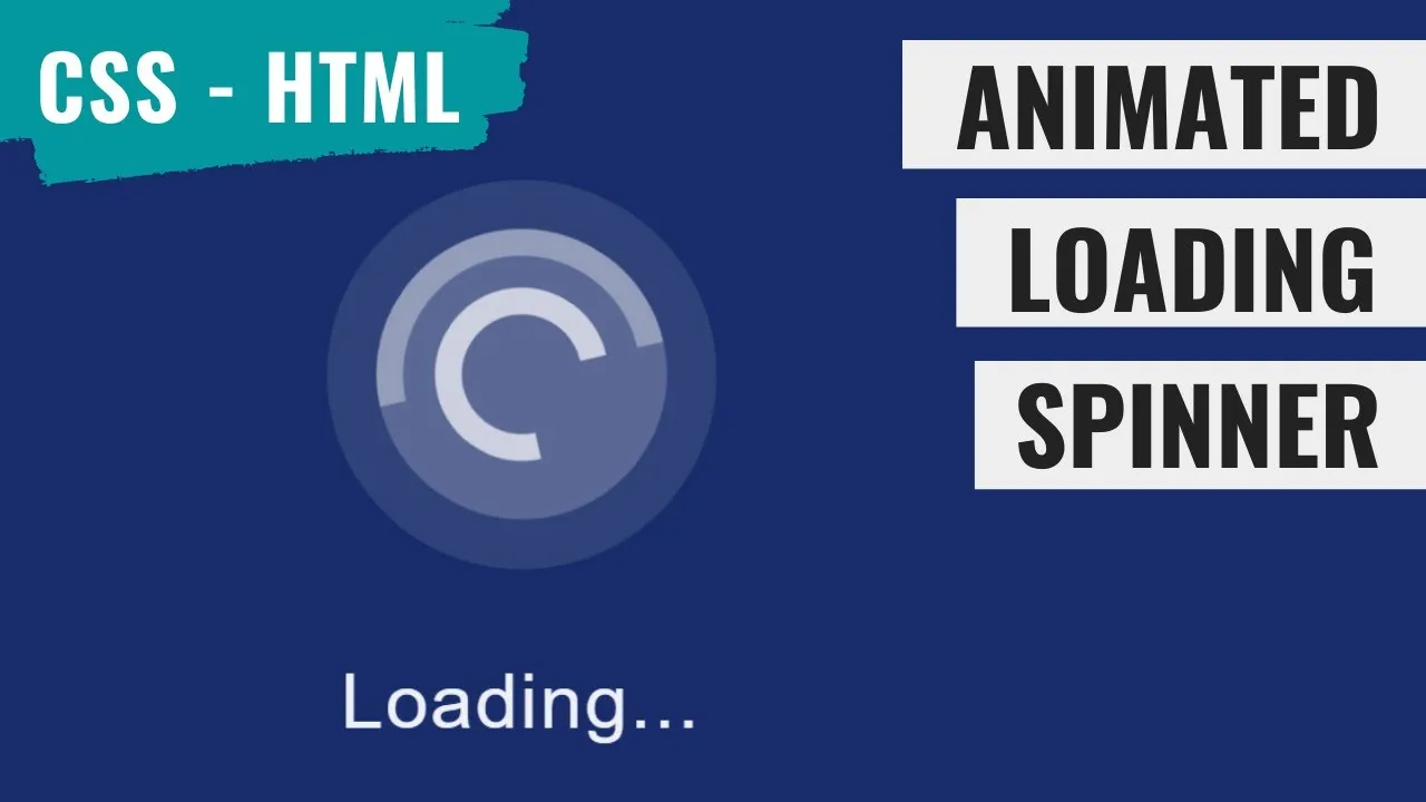 How To Create A Animated Loading Spinner Using HTML CSS In VSCode