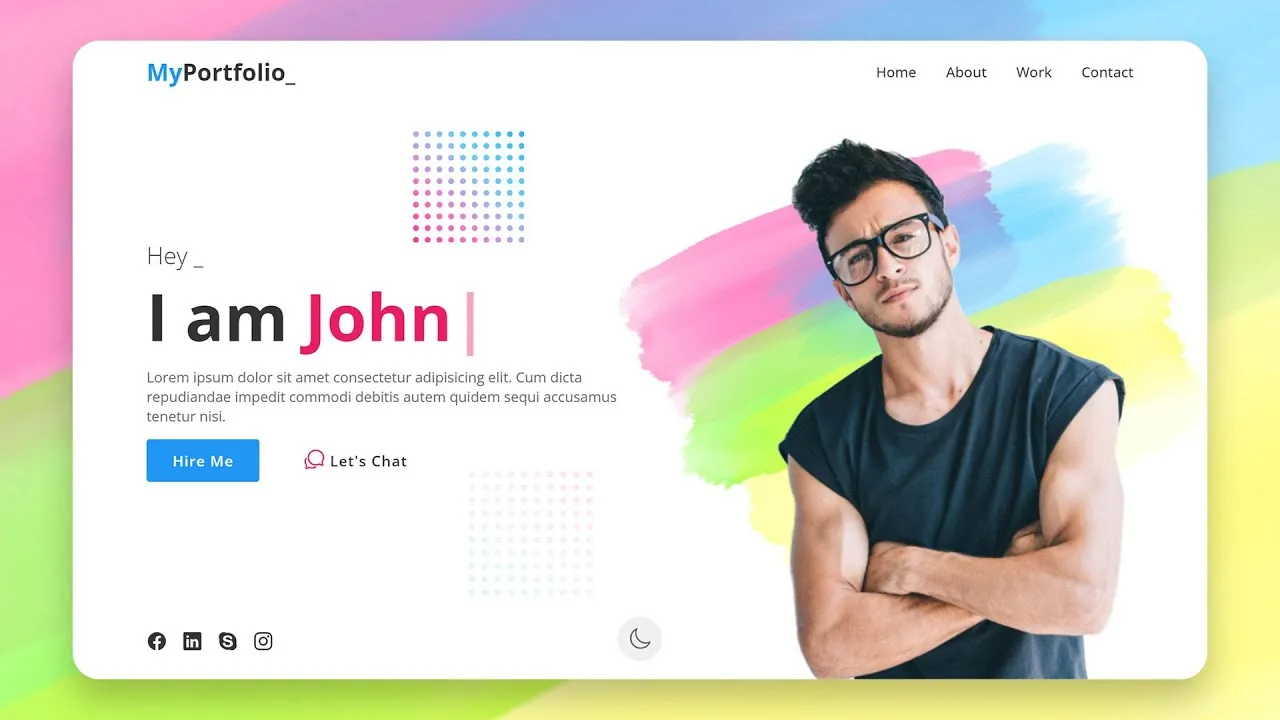 Create An Animated Portfolio Website With HTML CSS And JavaScript