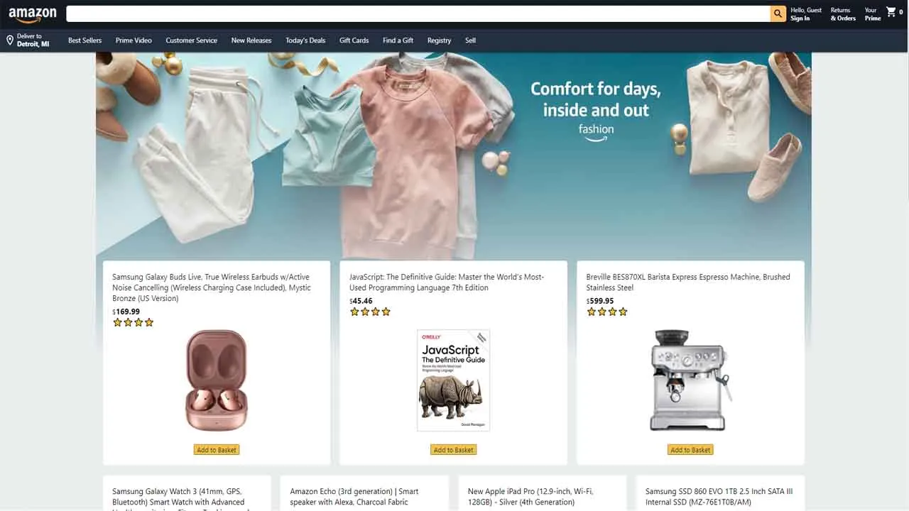 Amazon Clone with Full E-commerce Functionality built with React.js ... Amazon Clone with Full E-commerce Functionality built with React.js ...