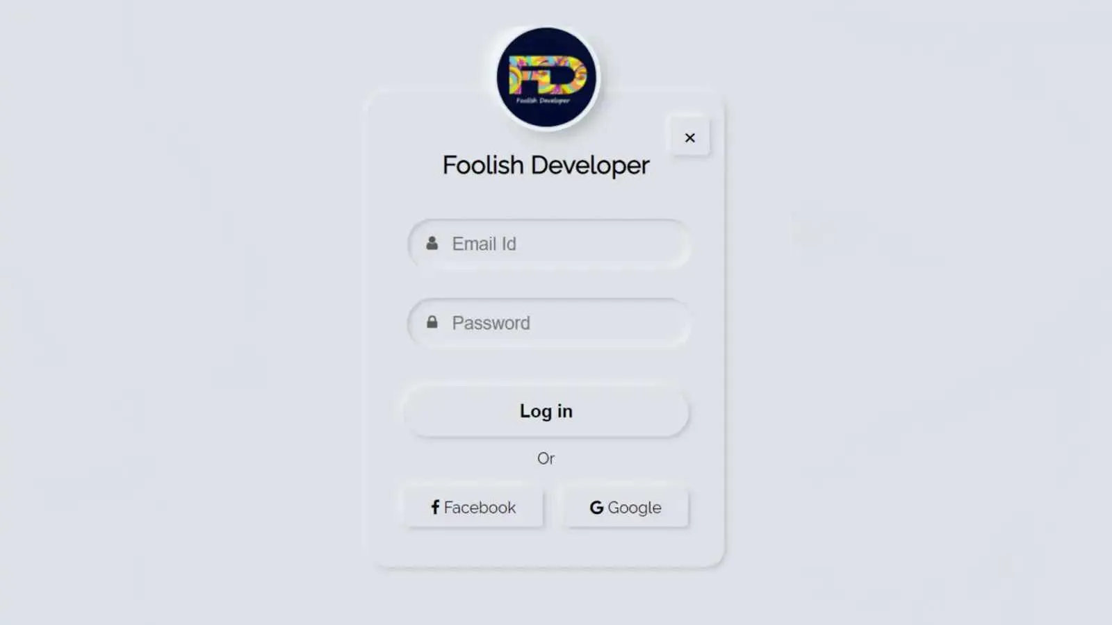 Neumorphism Login Form UI Design using HTML & CSS Neumorphism Login Form UI Design using HTML & CSS