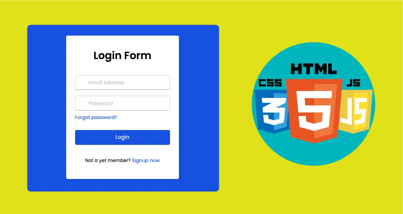 Login Form Validation Using Html Css And Javascript With Source Code