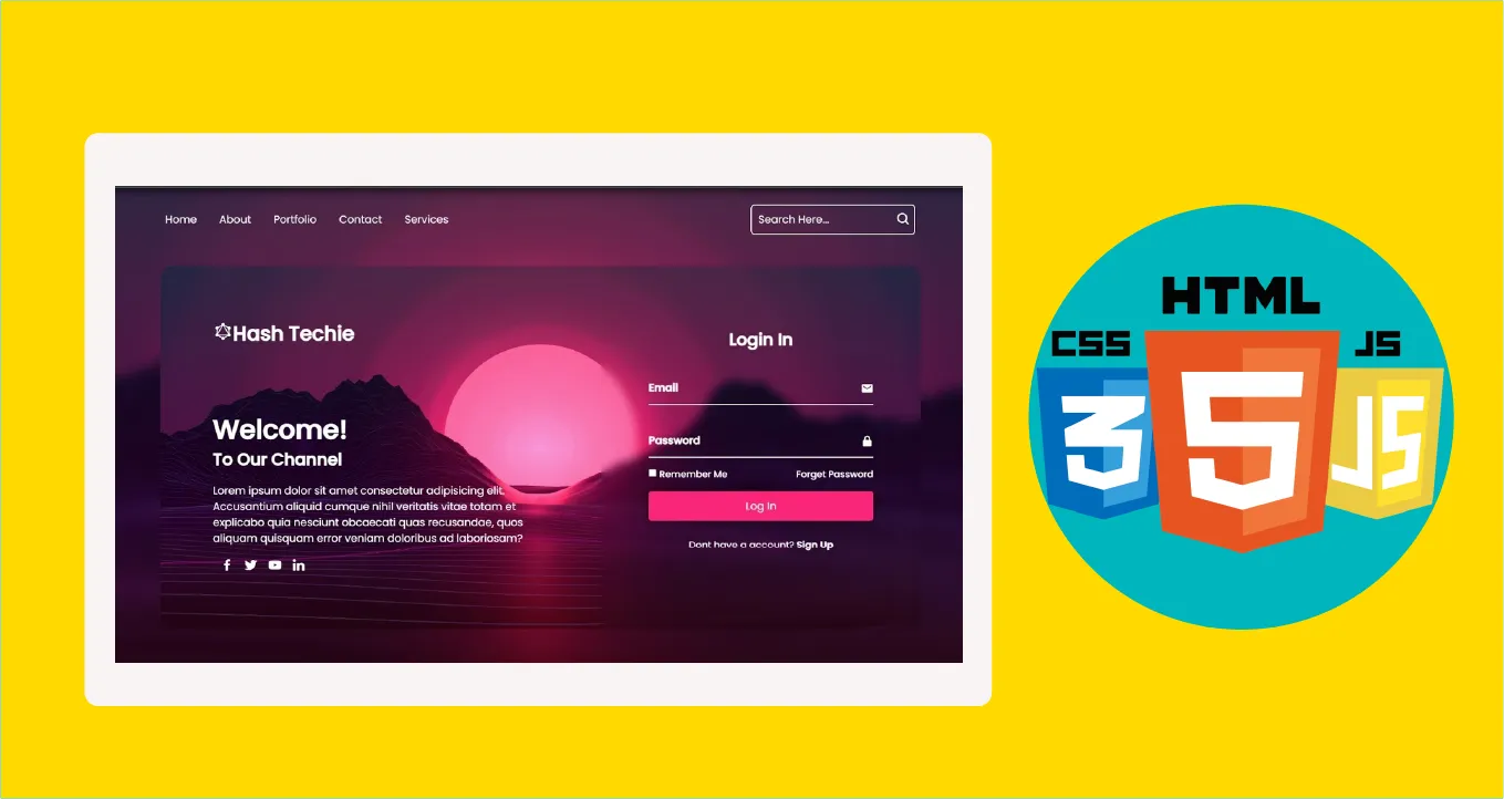 Animated Login And Registration Form Using Htmlcss And Javascript With Code Example