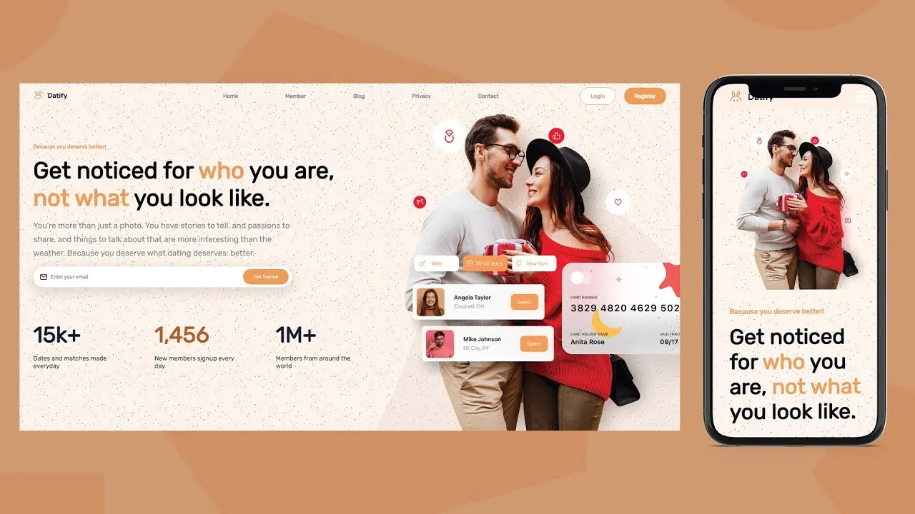 Build A Responsive Dating Landing Page With Html Css And Javascript