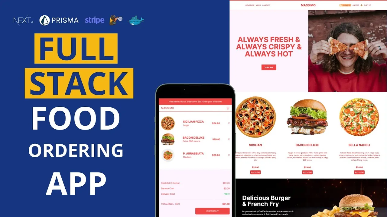 Full Stack Restaurant App With Nextjs React Prisma Postgresql Authjs Stripe Docker And
