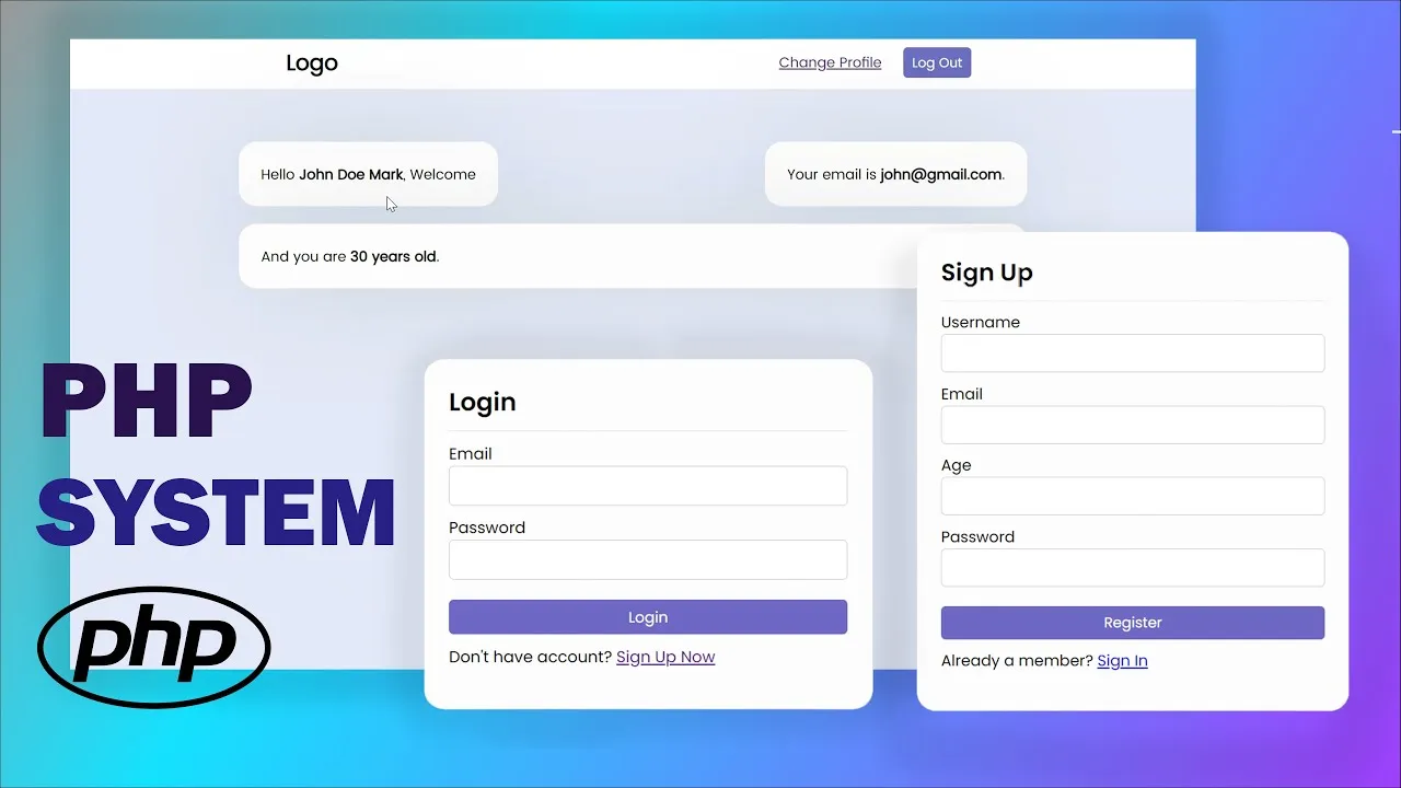 Login And Registration Form In Html Css And Php Simple Php System