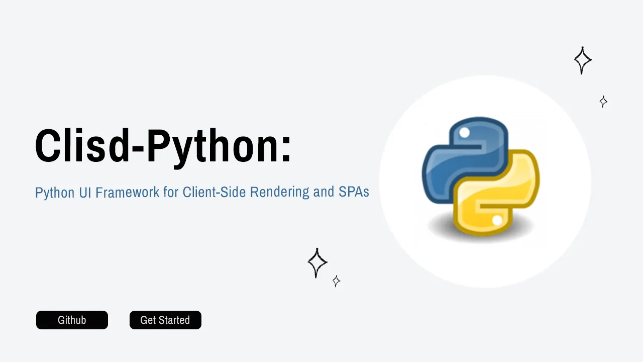 Clisd Python Ui Framework For Client Side Rendering And Spas 4627