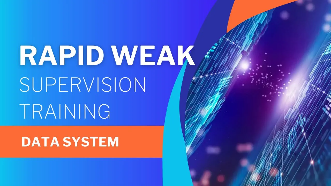 Rapid Weak Supervision Training Data System Rapid Weak Supervision Training Data System
