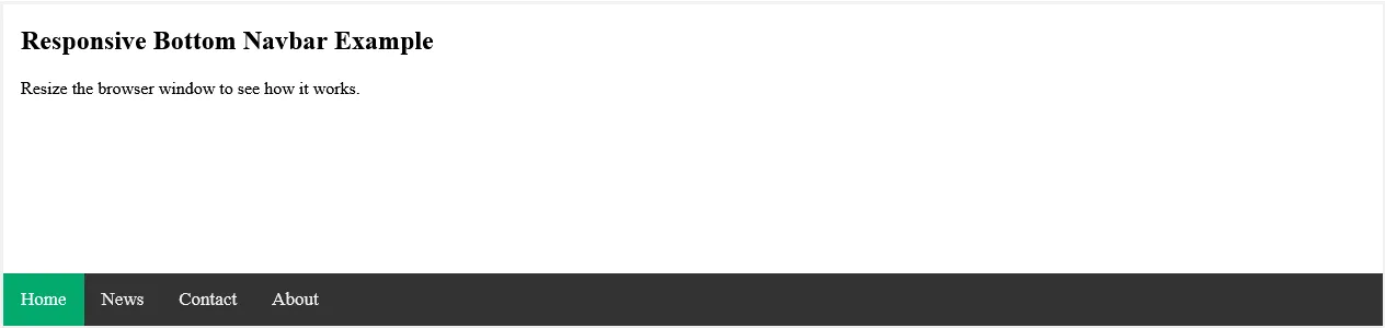 Create Responsive Bottom Navigation Menu With Css And Javascript