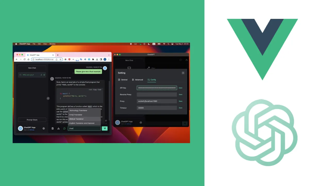 Chatgpt App Chatgpt App For All Platforms Built With Rust And Vuejs