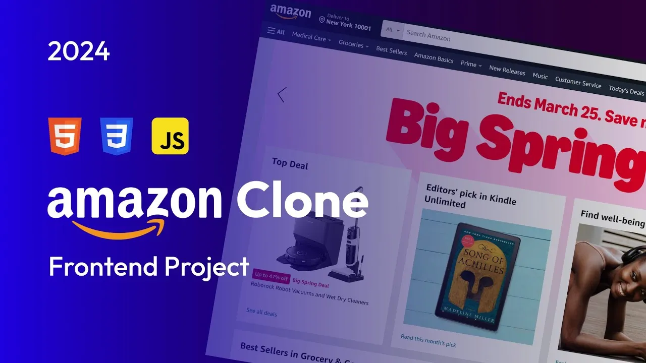 How To Create Amazon Clone With Html Css And Javascript