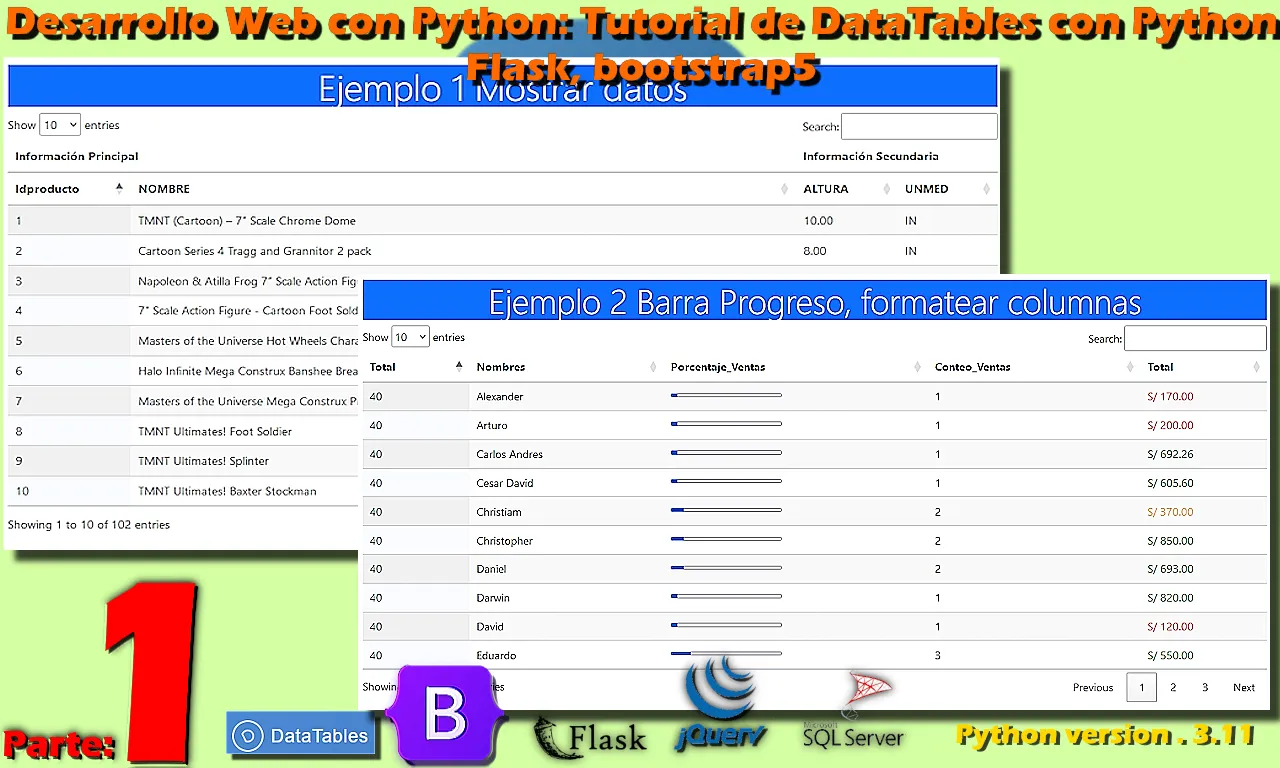 Desarrollo Web Con Python Tutorial De Datatables Con Flask Bootstrap5