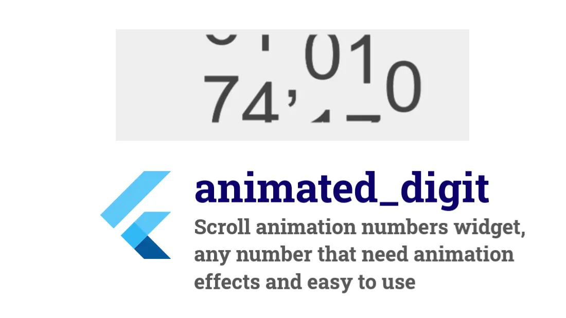 A Scroll Number Animation Widget Any Number That Need Scroll Animation Effects In Flutter